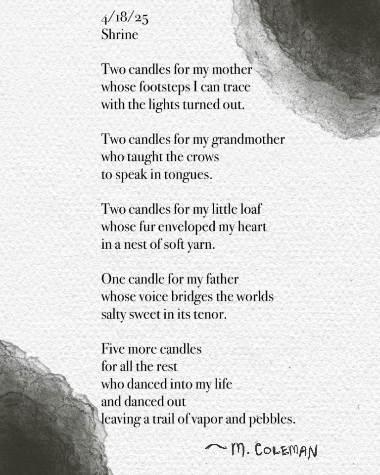 Poem (Shrine), the half marathon, the daily writing prompt, and day 1 ...